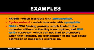 CHEMICALLY INDUCED DIMERIZATION (CID SYSTEM) | PPTX