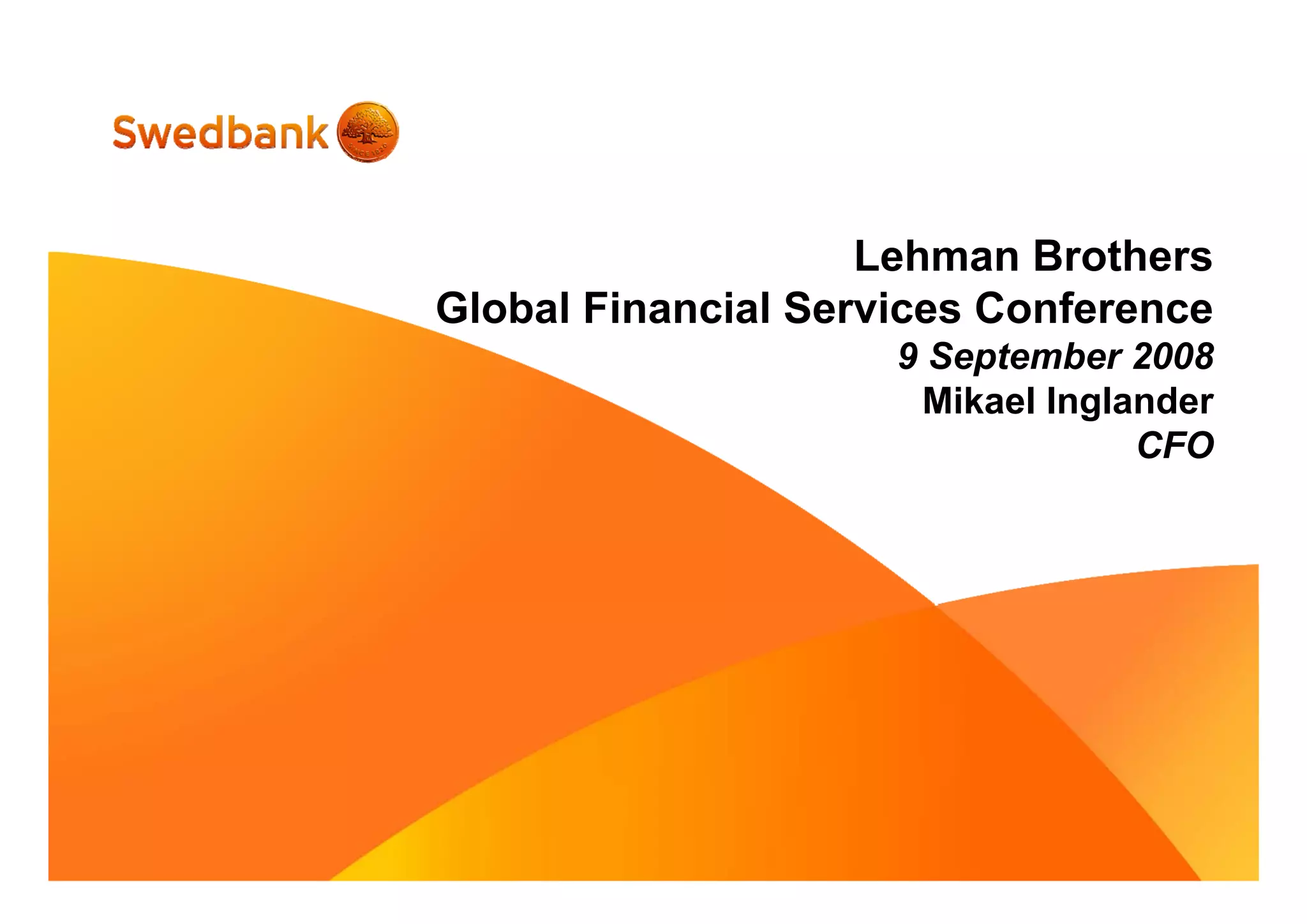 Roadshow, Lehman Brothers Global Financial Services Conference | PPT