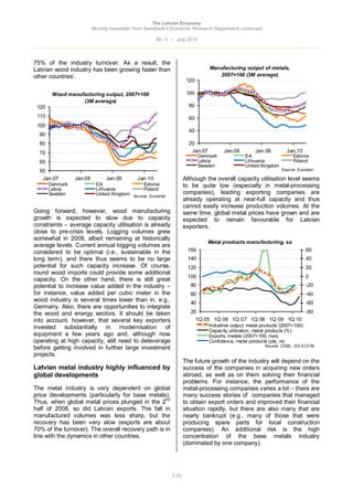 The Latvian Economy - 2010 July | PDF
