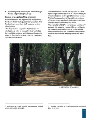 Cida lessons from evaluations | PDF