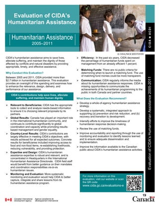 Cida lessons from evaluations | PDF