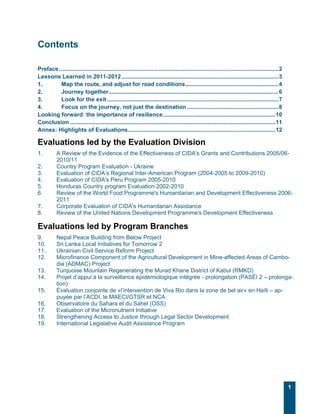 Cida lessons from evaluations | PDF