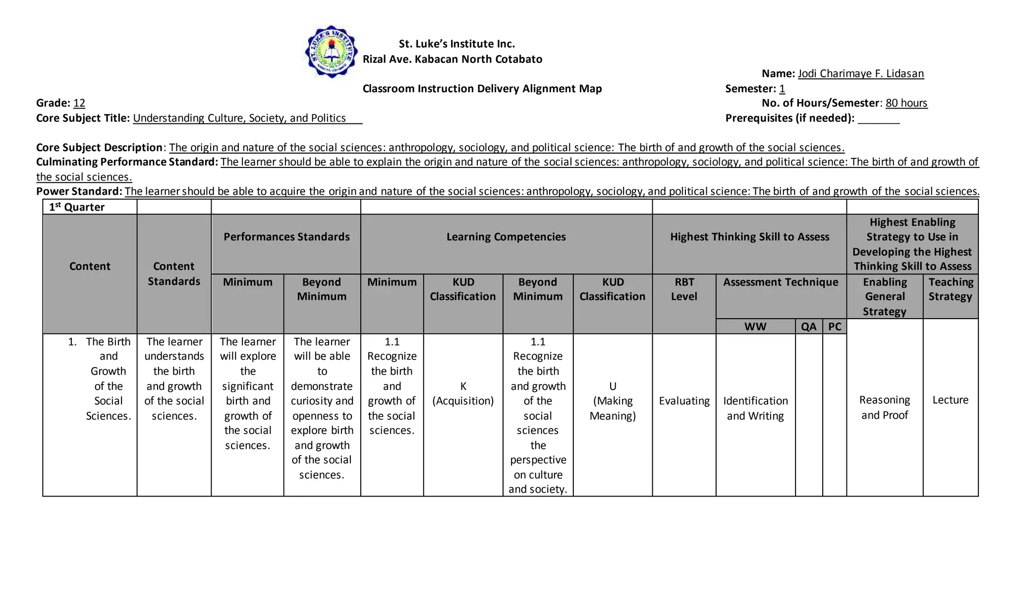 Cidam for ucsp | DOCX