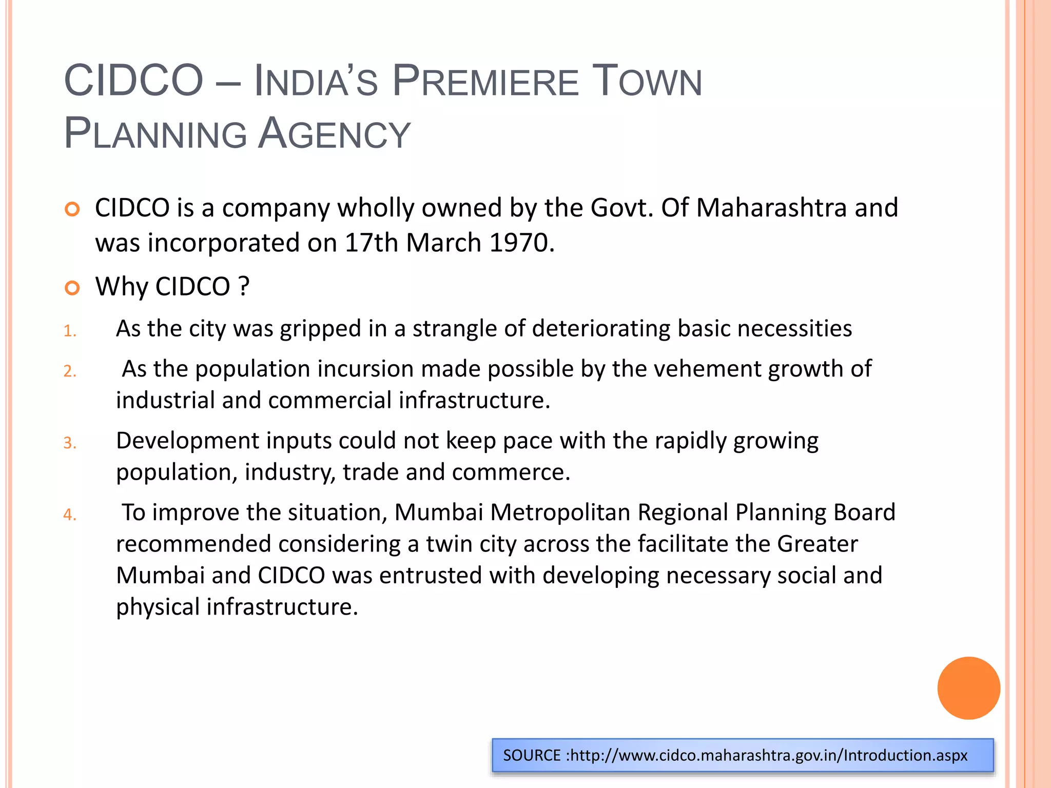 Cidco- NAVI MUMBAI | PPTX