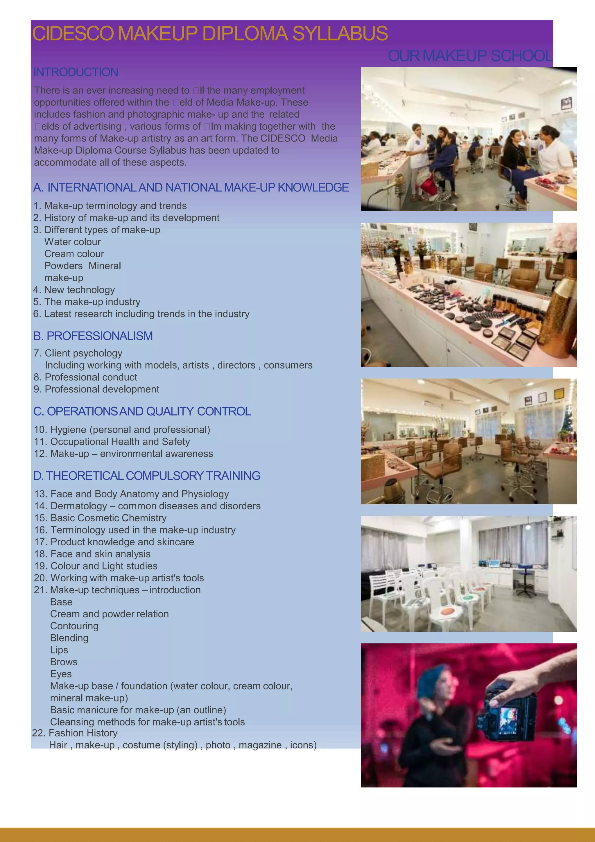 Cidesco makeup diploma | PPTX