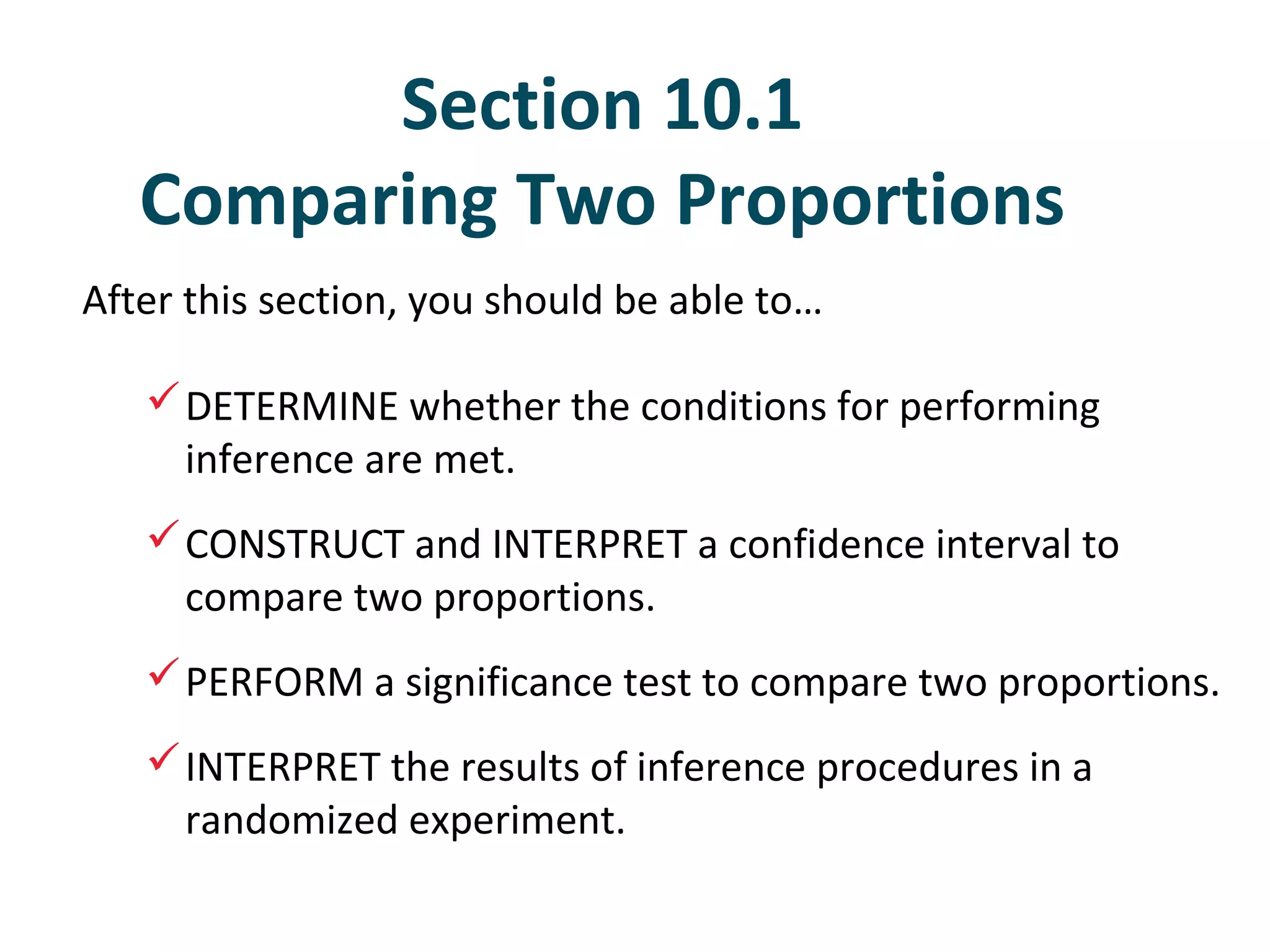CI for Difference of Proportions | PPT