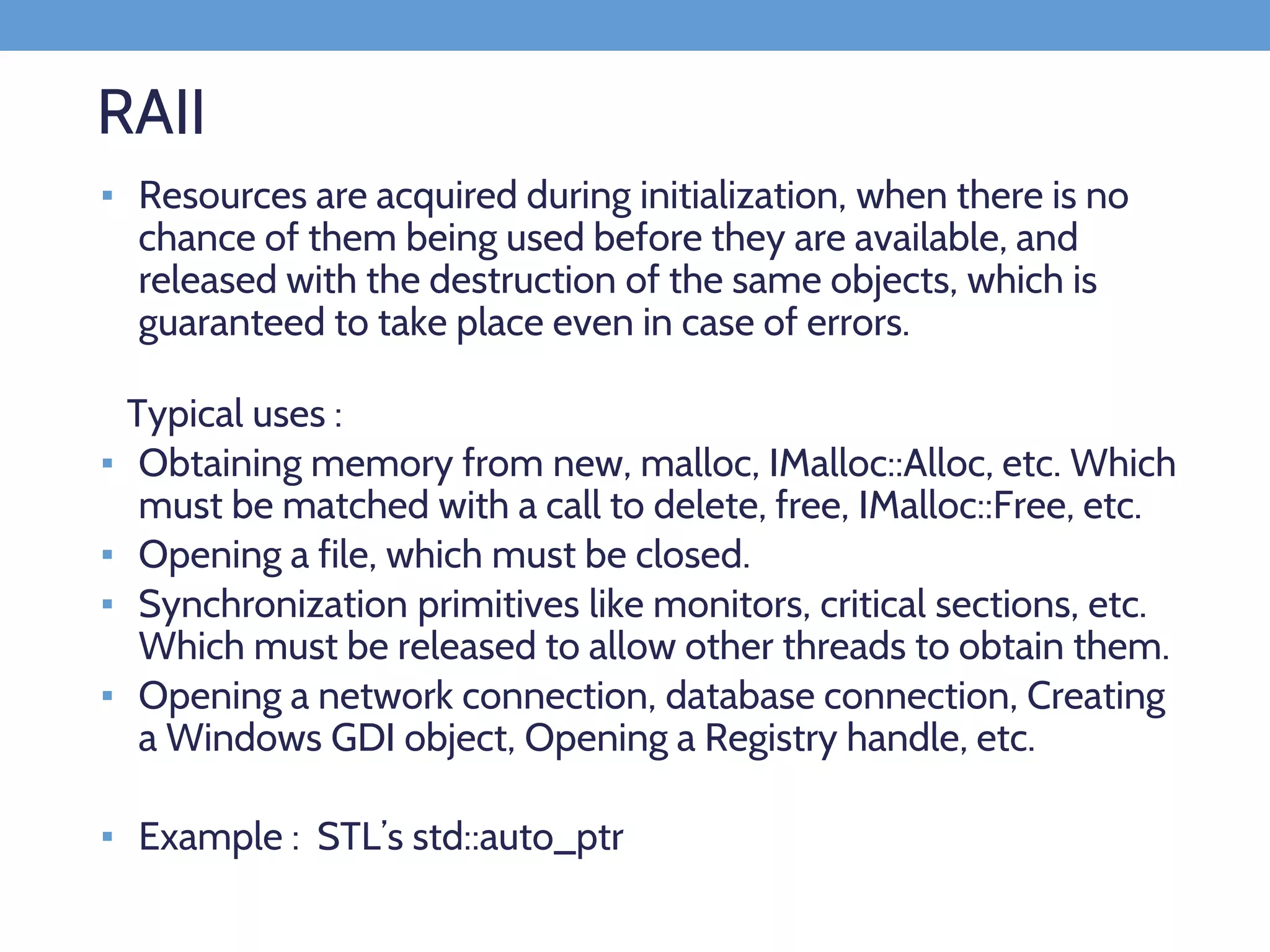 C++ idioms.pptx | Programming Languages | Computing