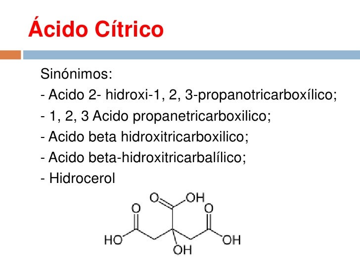áCido cítrico