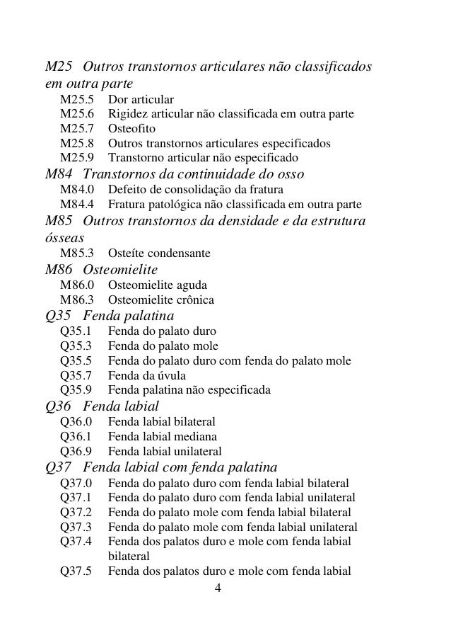 CID odontológico (Código Internacional de Doenças)