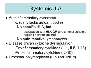 Systemic JIA the Clinical Picture | PPTX | Lung and Respiratory Health ...