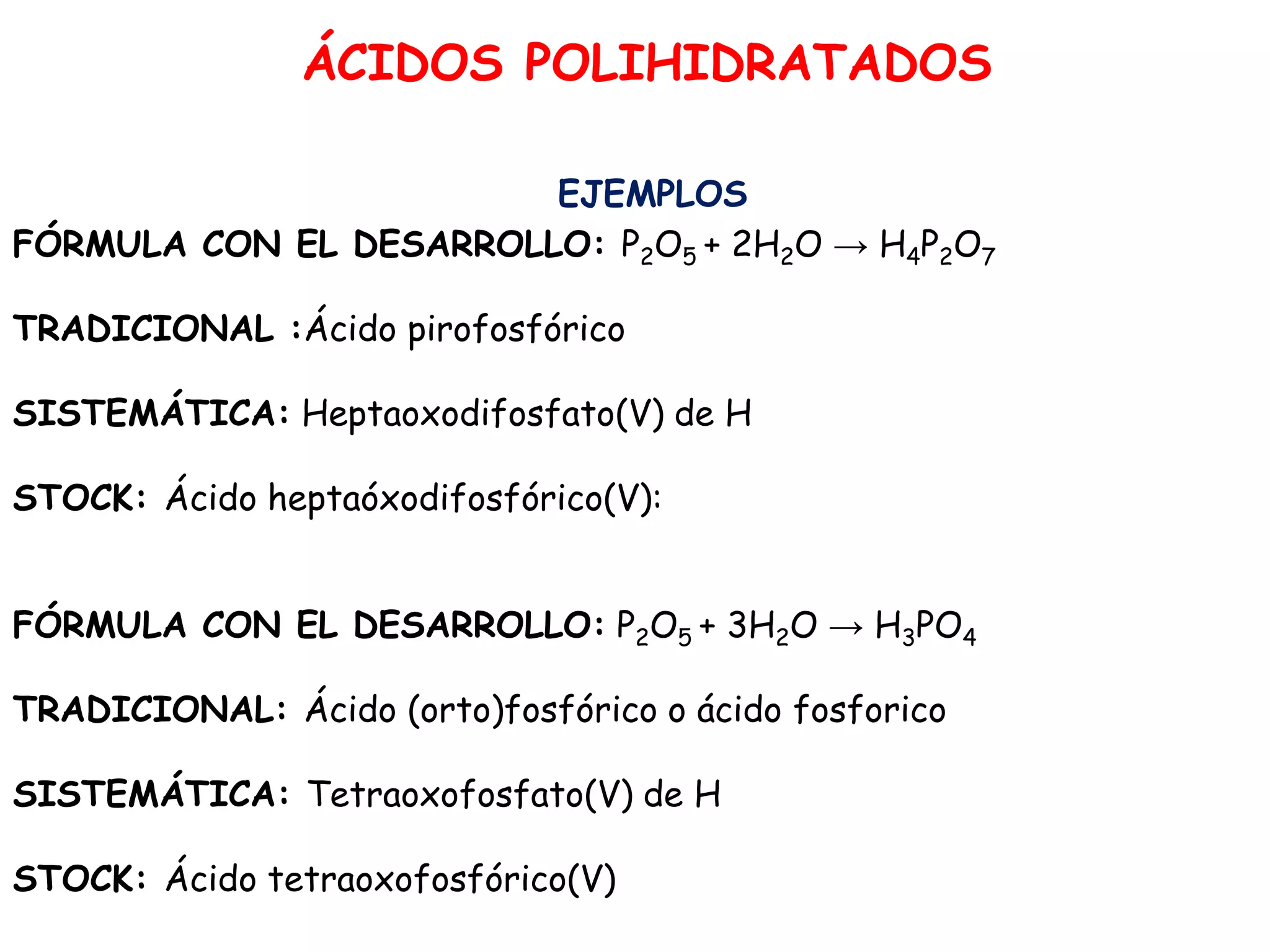 Formulación y nomenclatura de los ácidos ternarios | PPTX | Chemistry ...