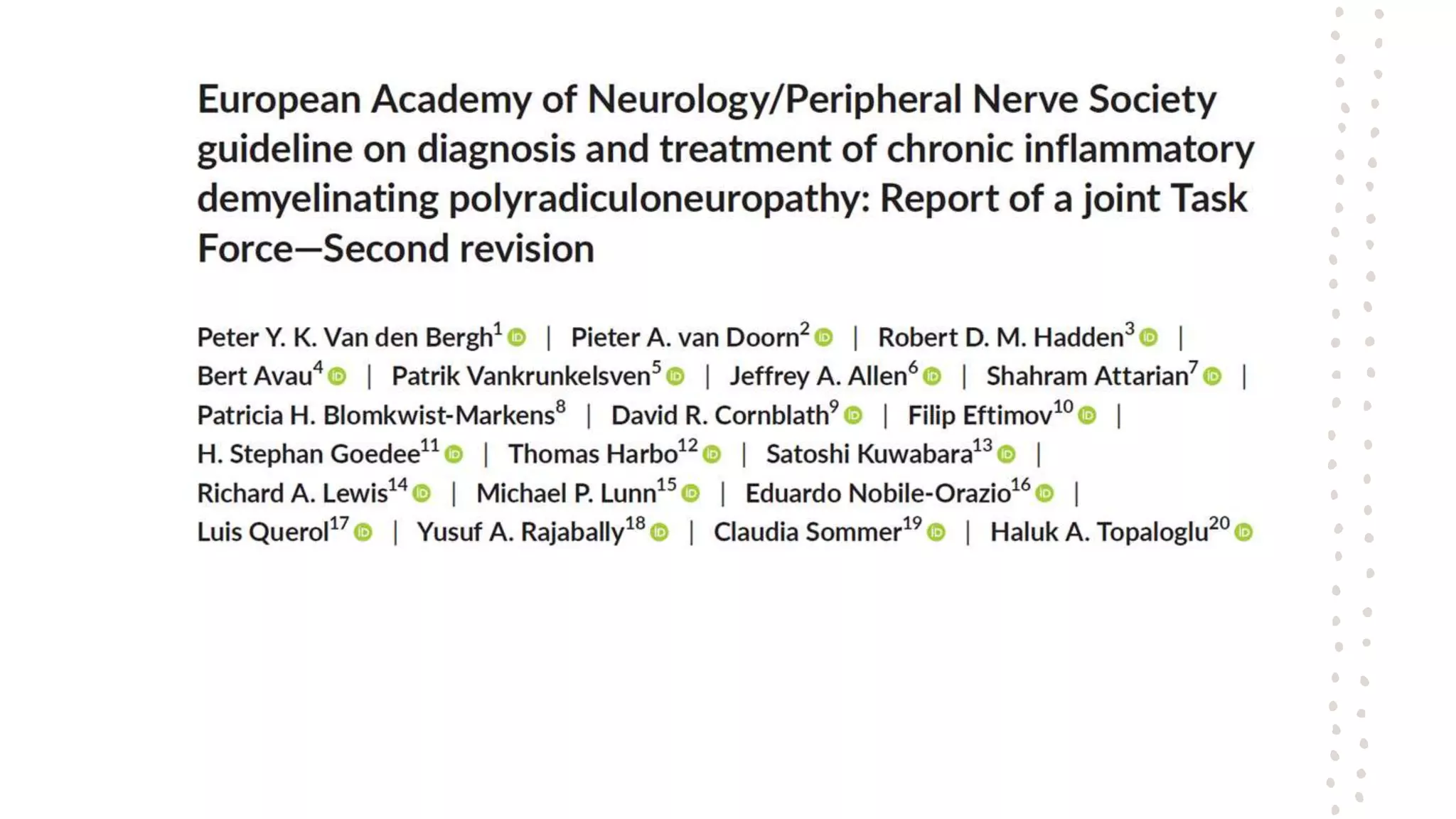 CIDP guidelines | PPTX