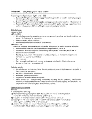 Cidp diagnostic criteria | PDF | Brain and Nervous System Disorders ...