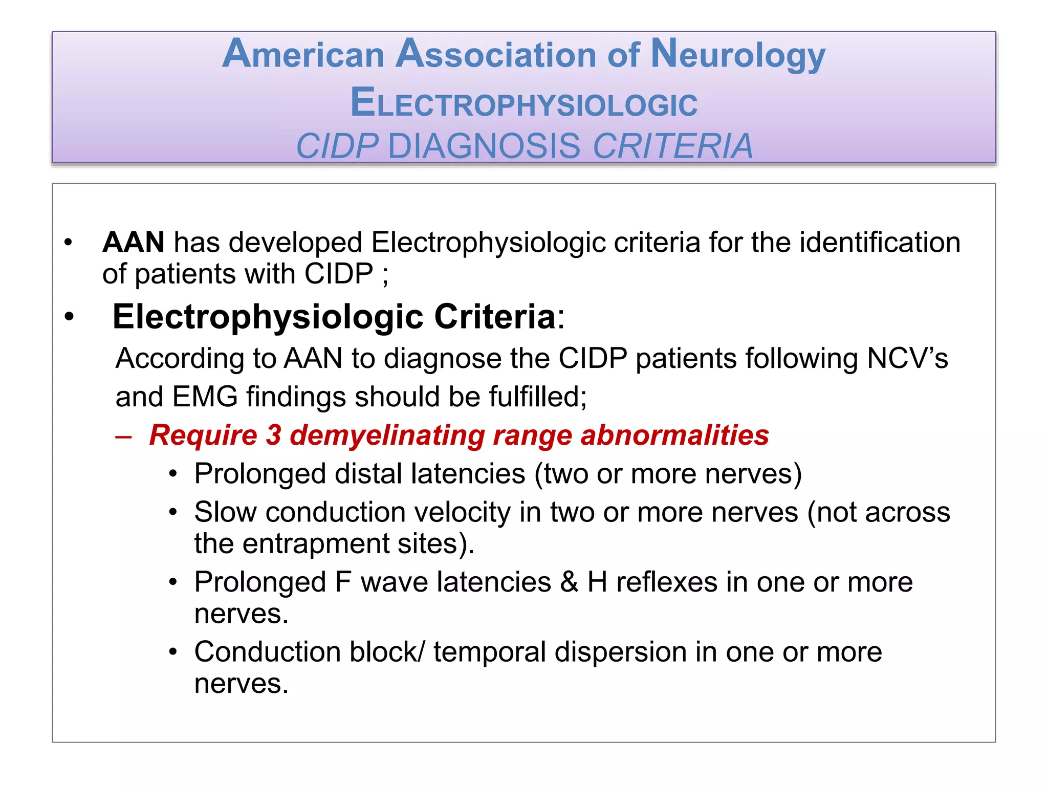 CIDP and NCS protocol | PPTX