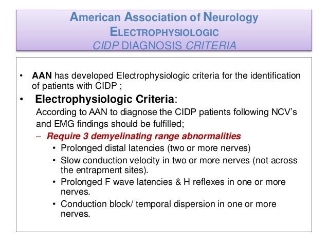 CIDP and NCS protocol