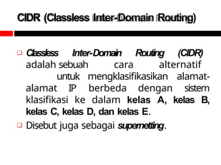 CIDR (Classless Interdomain Routing).pptx