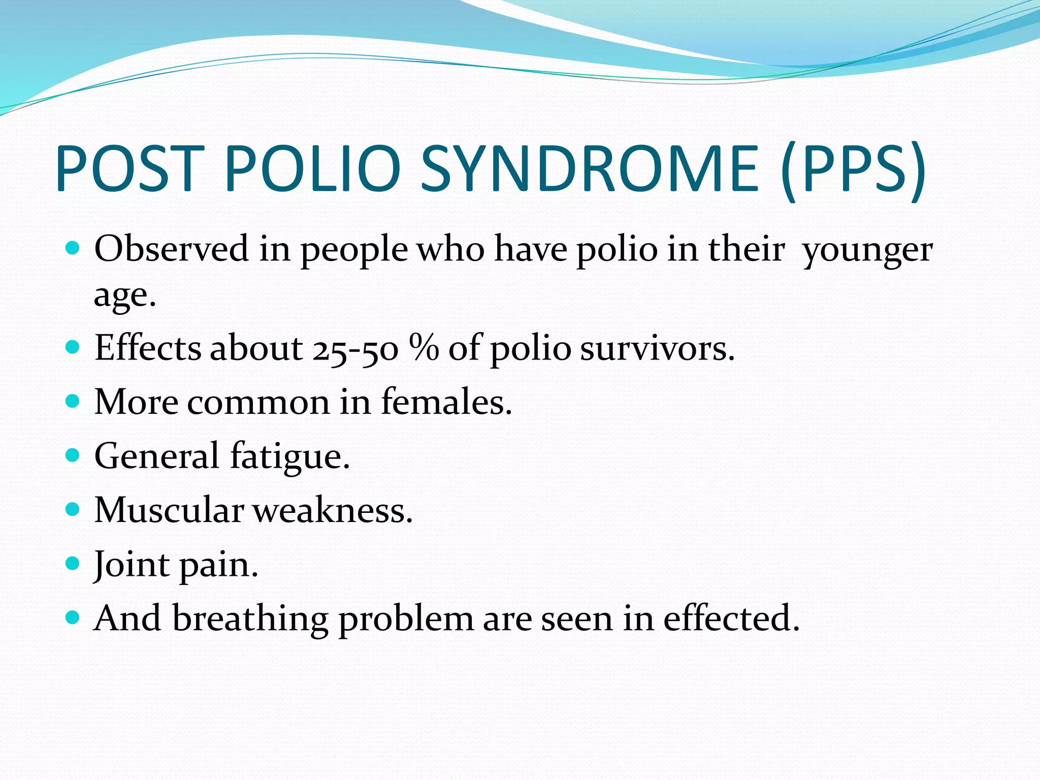 Poliomyelitis | PPTX
