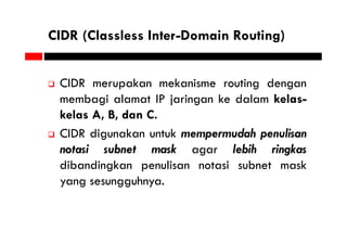 CIDR dan VLSM Modul di jaringan komputer | PDF