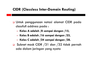 CIDR dan VLSM Modul di jaringan komputer | PDF