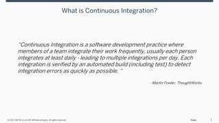 SAPUI5/OpenUI5 - Continuous Integration | PPT