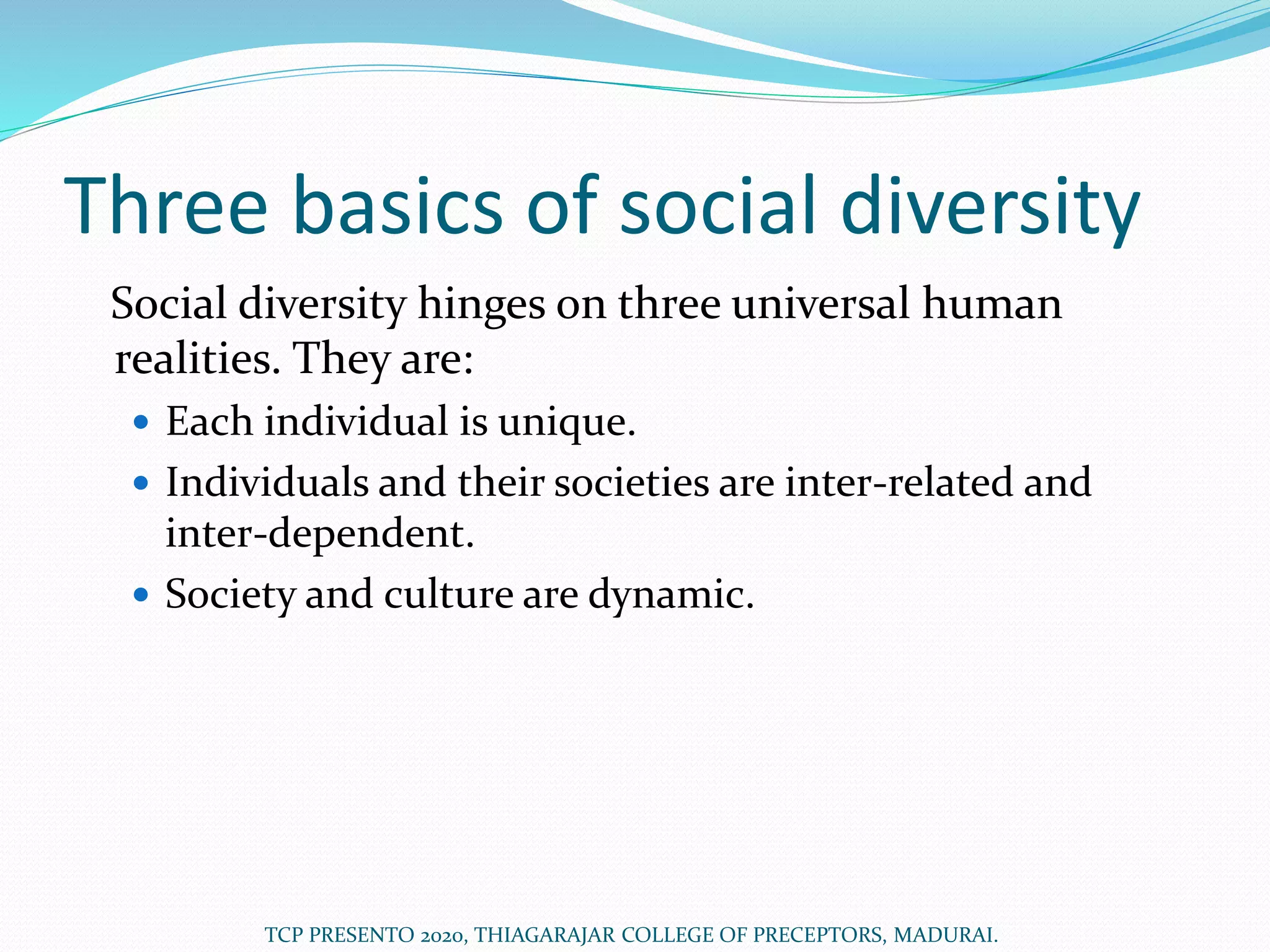 SOCIAL DIVERSITY | PPTX