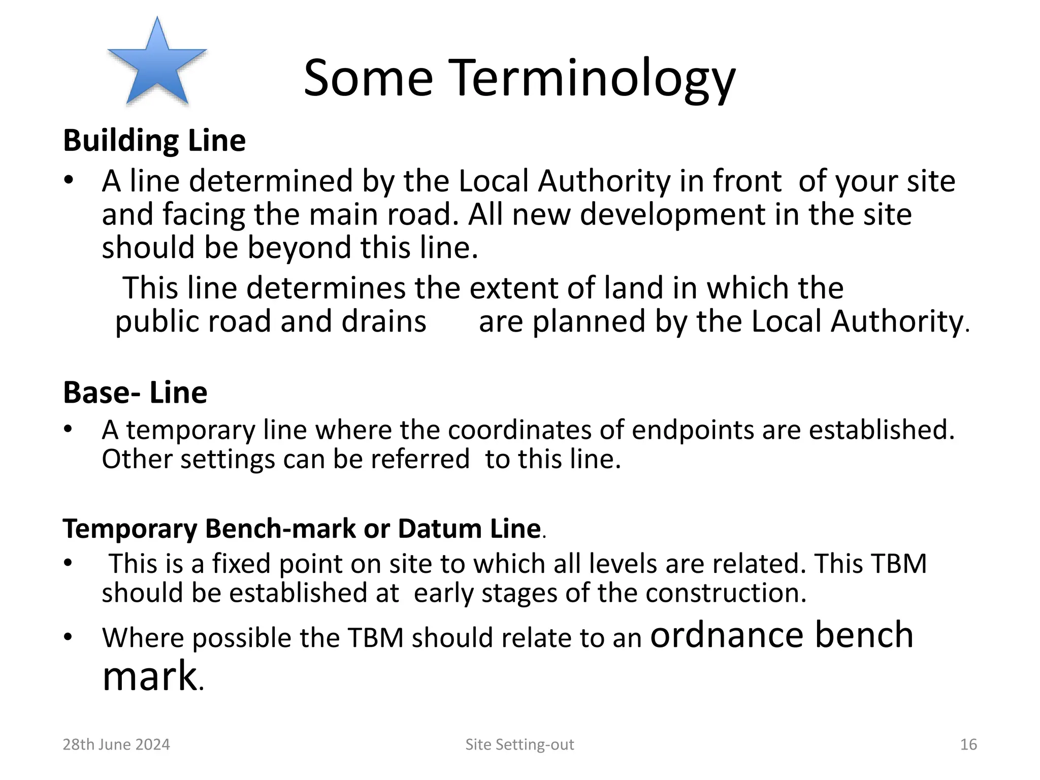 Site Setting Out presentation slide .PPTX