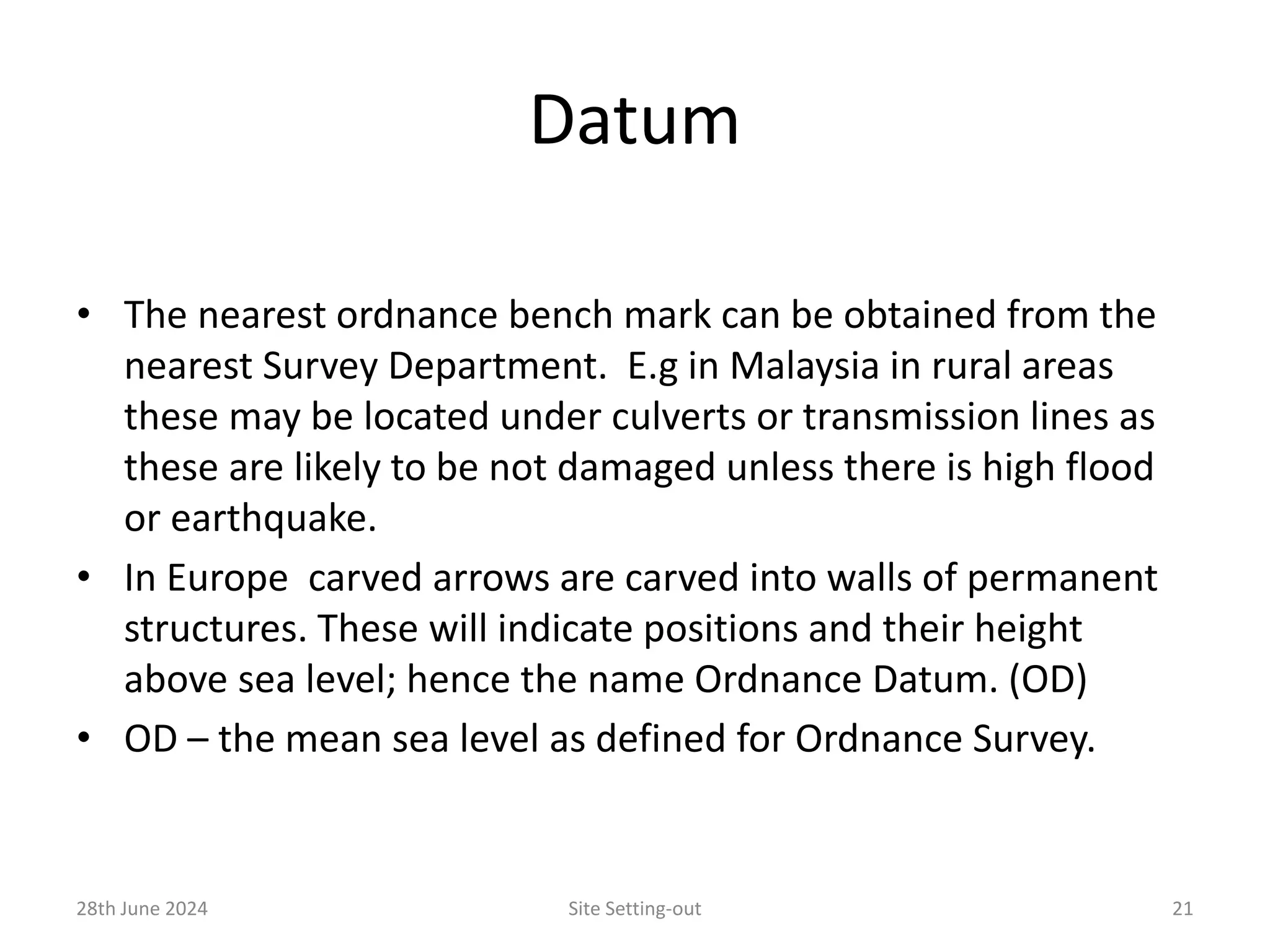 Site Setting Out presentation slide .PPTX