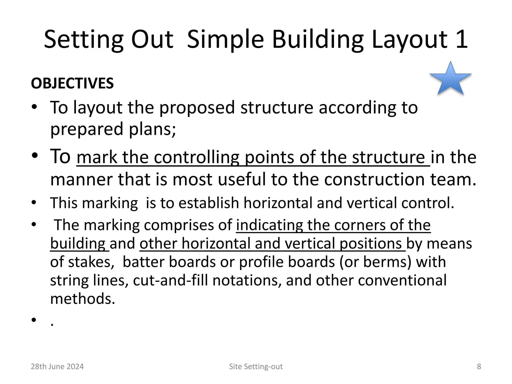 Site Setting Out presentation slide .PPTX