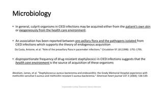 cardiac implantable electronic device infections | PPTX