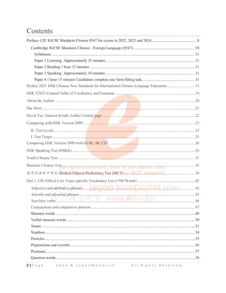 Cie igcse chinese vocabulary (foreign language 0547) v2022 2024 sample ...