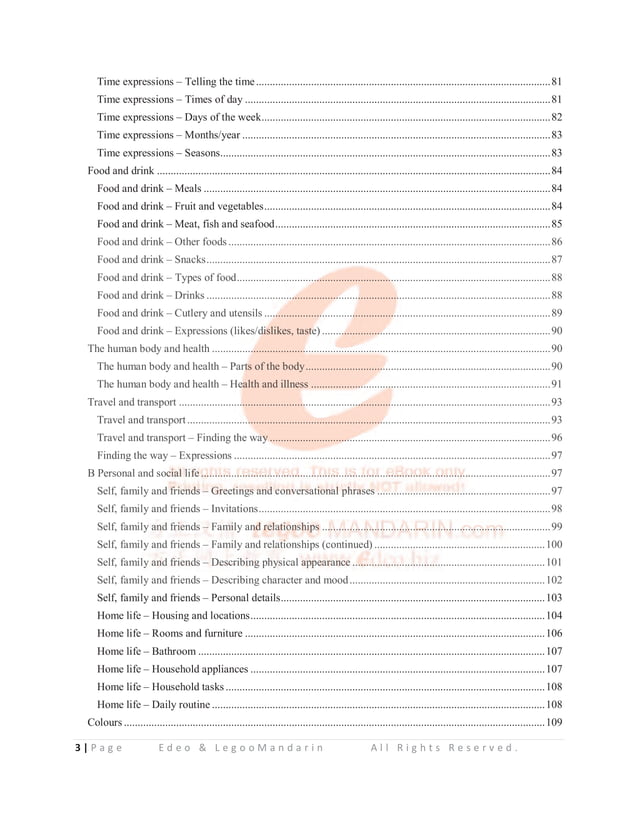 Cie igcse chinese vocabulary second language (0523) v2022 2024 sample | PDF