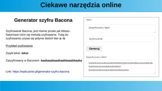 Ciekawe narzędzia online - kalkulatory, generatory itd. | PPT