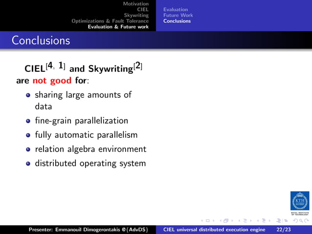 Ciel universal distributed execution engine | PPT