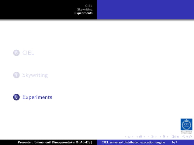 Ciel universal distributed execution engine | PPT