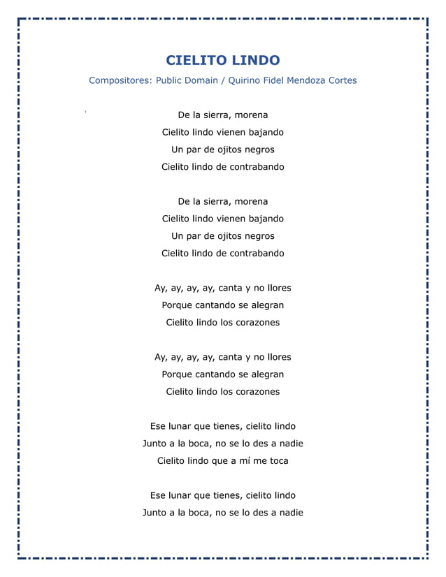 CIELITO LINDO.docx