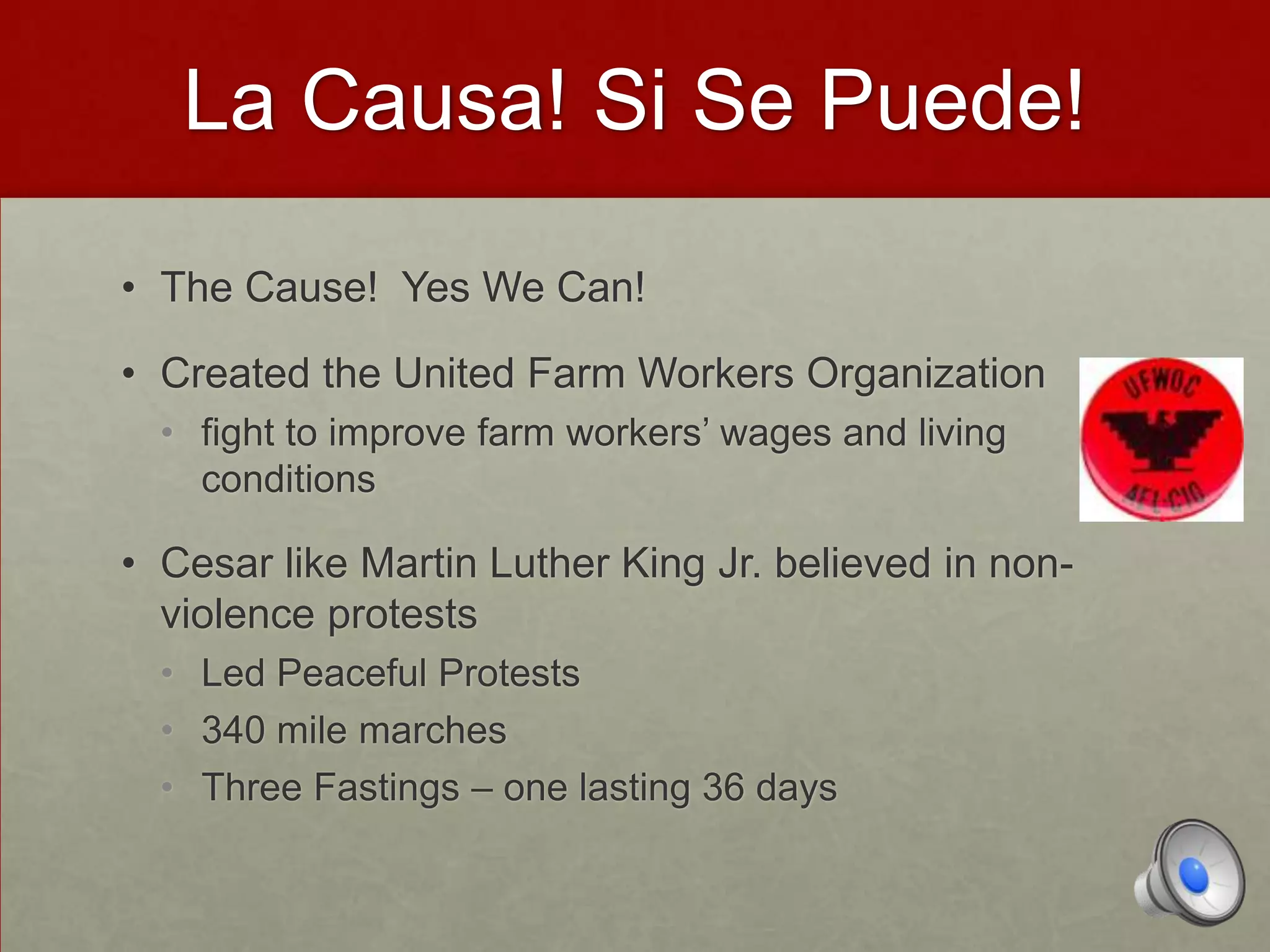 Cesar Chavez Presentation | PPTX