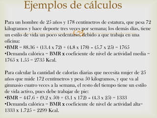 CALCULAR CALORIAS_BIOQUIMICA | PPTX