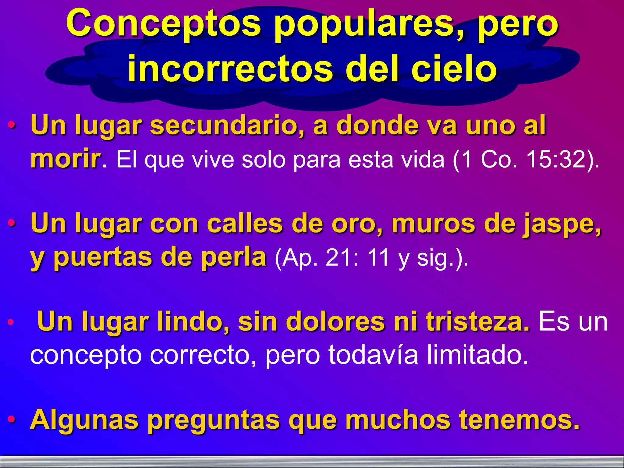 Cielo la esperanza del cristiano | PPT
