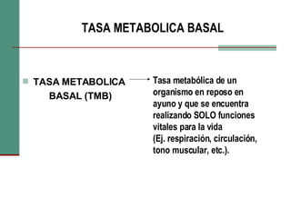 Ciencias Exactas Calorimetría Y Metabolismo | PPT