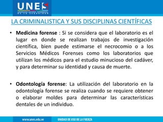 Ciencias forenses | PPTX