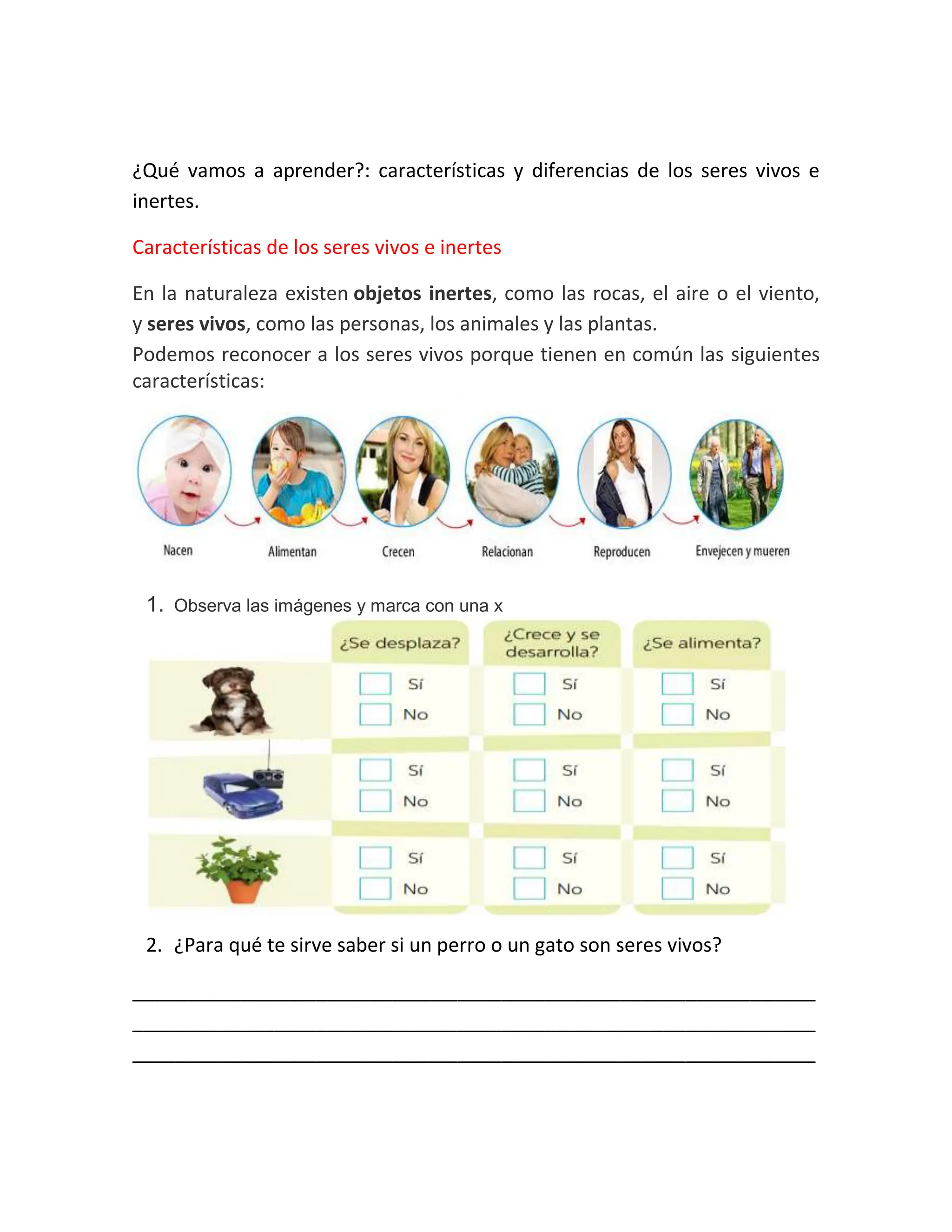 Ciencias Naturales 2 para grado segundo primaria | DOCX