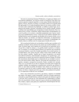Ciencias sociales saberes coloniales y eurocéntricos1 edgardo lander | PDF