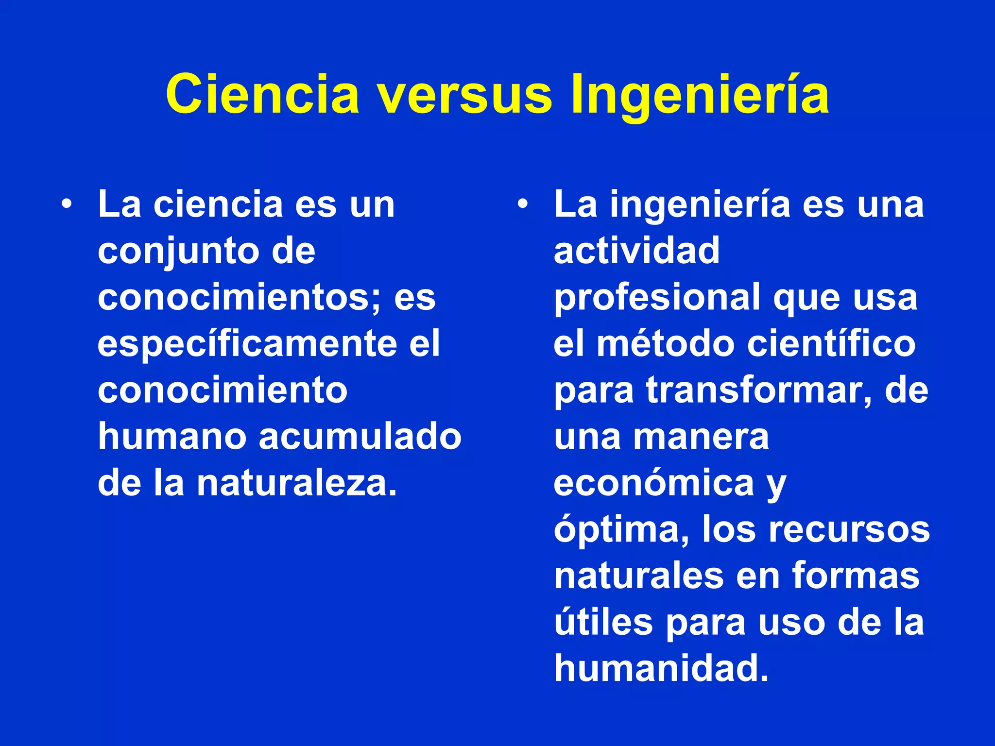 Ciencia vs ingenieria | PPTX