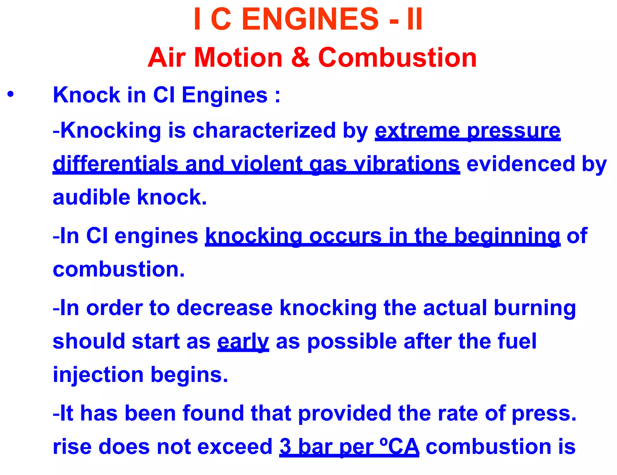 Ci engine combustion chamber | PPTX