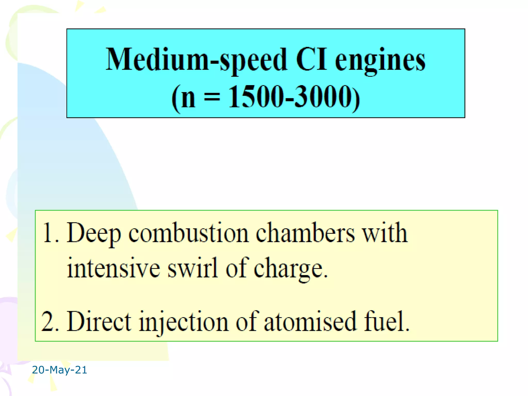 CI engine combustion stages and combustion chamber design | PPTX