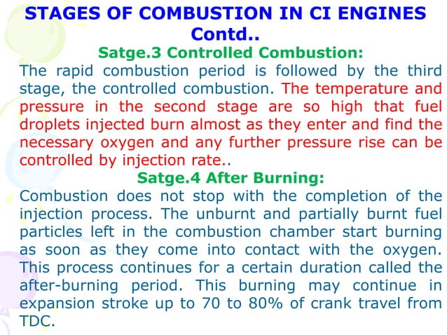 CI engine combustion stages and combustion chamber design | PPTX ...