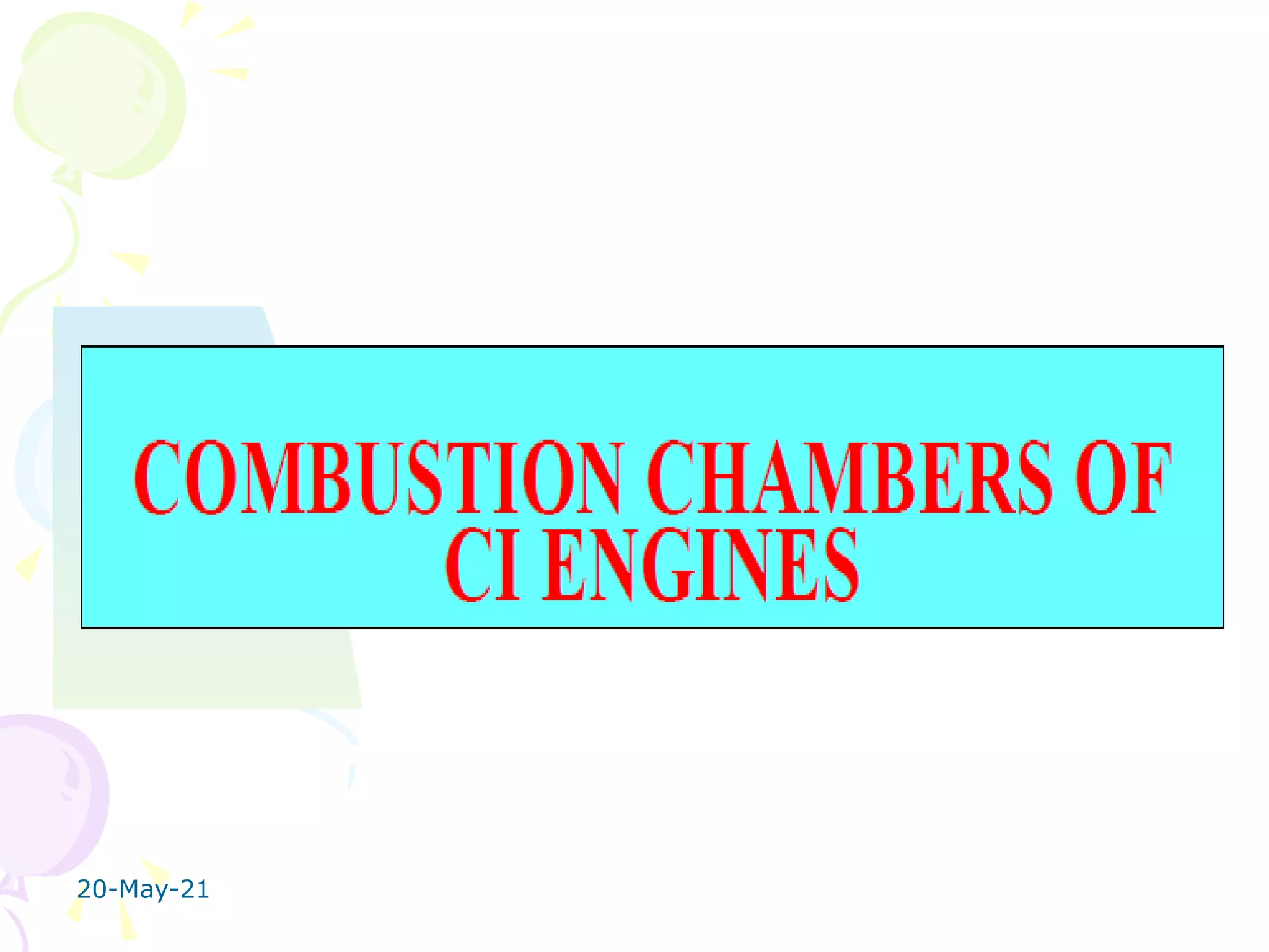 CI engine combustion stages and combustion chamber design | PPT