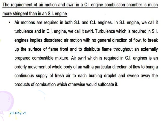 CI engine combustion stages and combustion chamber design | PPT