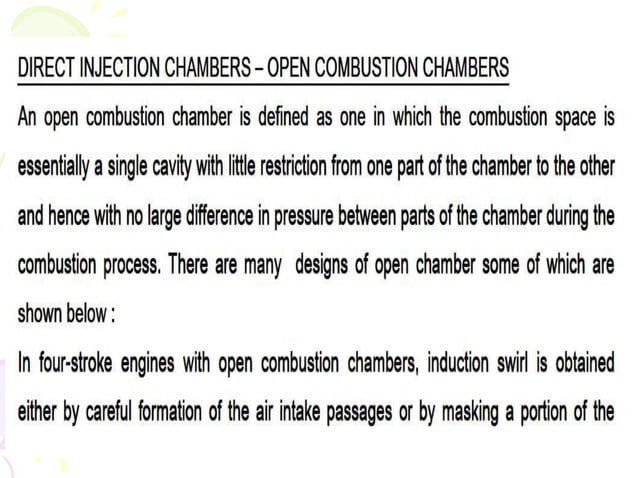 CI engine combustion stages and combustion chamber design | PPT