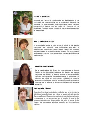 Cientificos e investigadores colombianos reconocidos internacionalmente ...